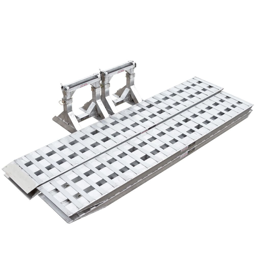 Aluminum Modular Dry Van Truck Trailer Ramp System w/2-Piece Support S ...