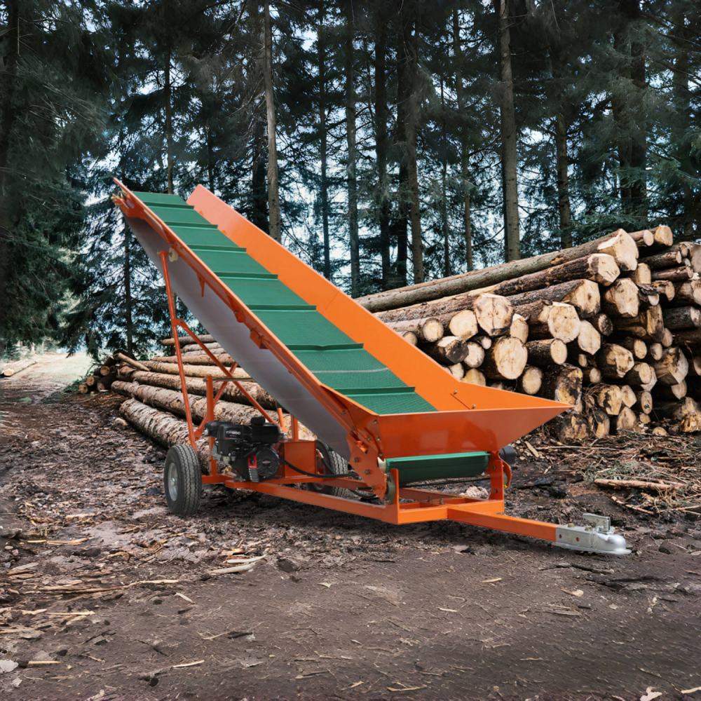 6.5HP Firewood Conveyor Max. 9.3ft Lift Height with B&S Engine and 19 ...